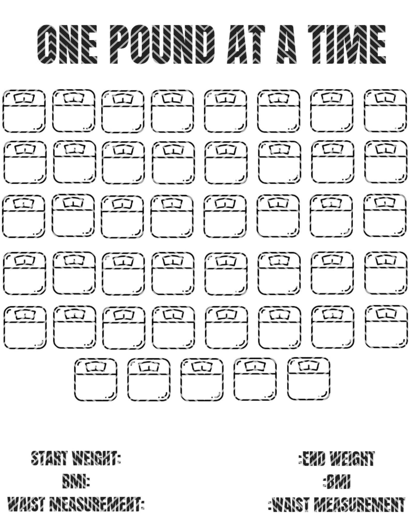 45 Pound Tracker Instant Download Etsy
