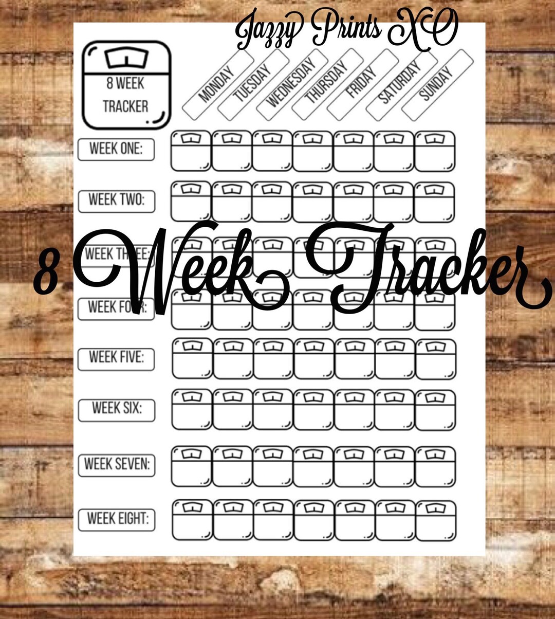 8 Week Tracker Scale Instant Download PDF Download - Etsy