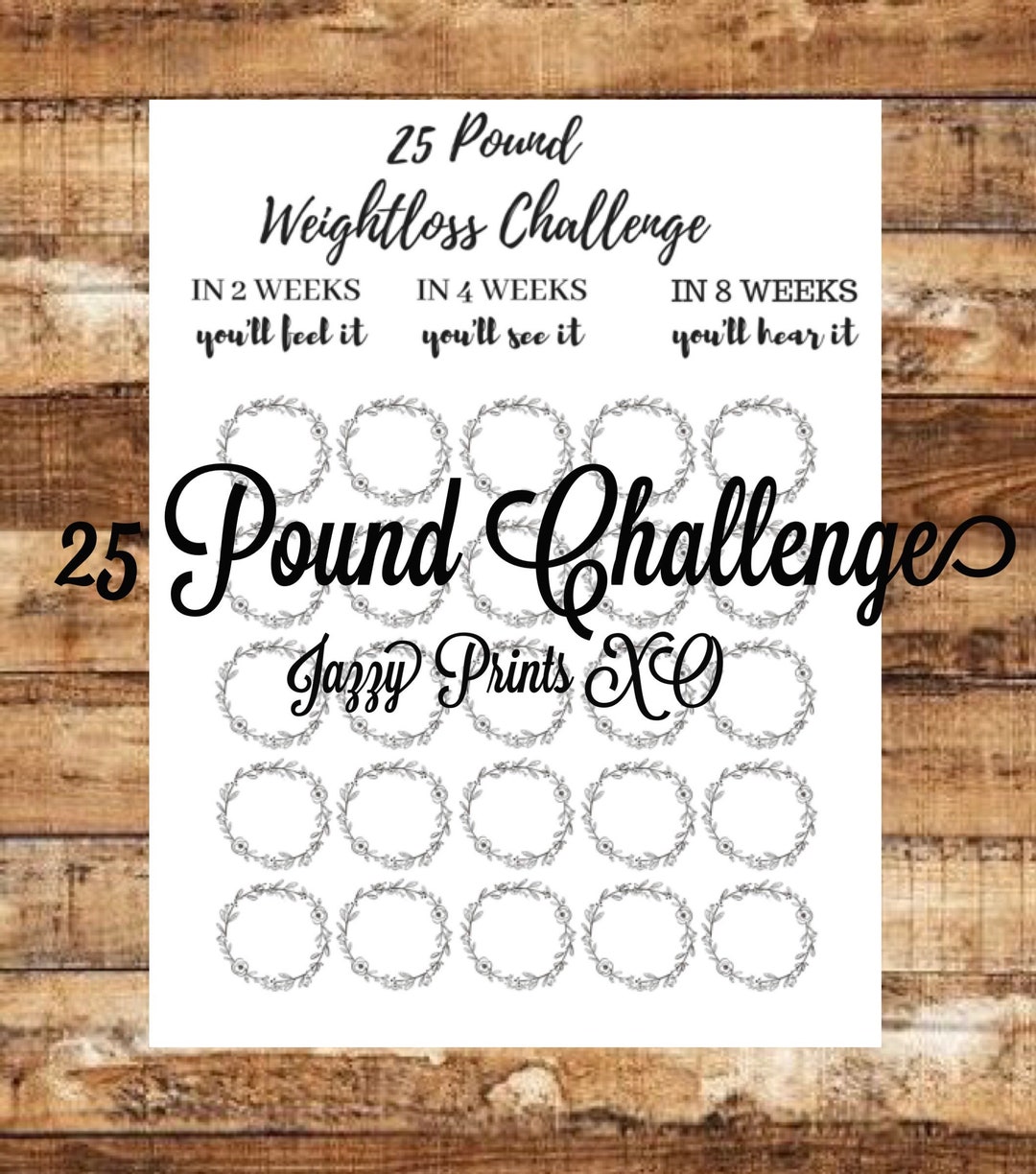 25 Pound Weightloss Tracker Instant Download - Etsy