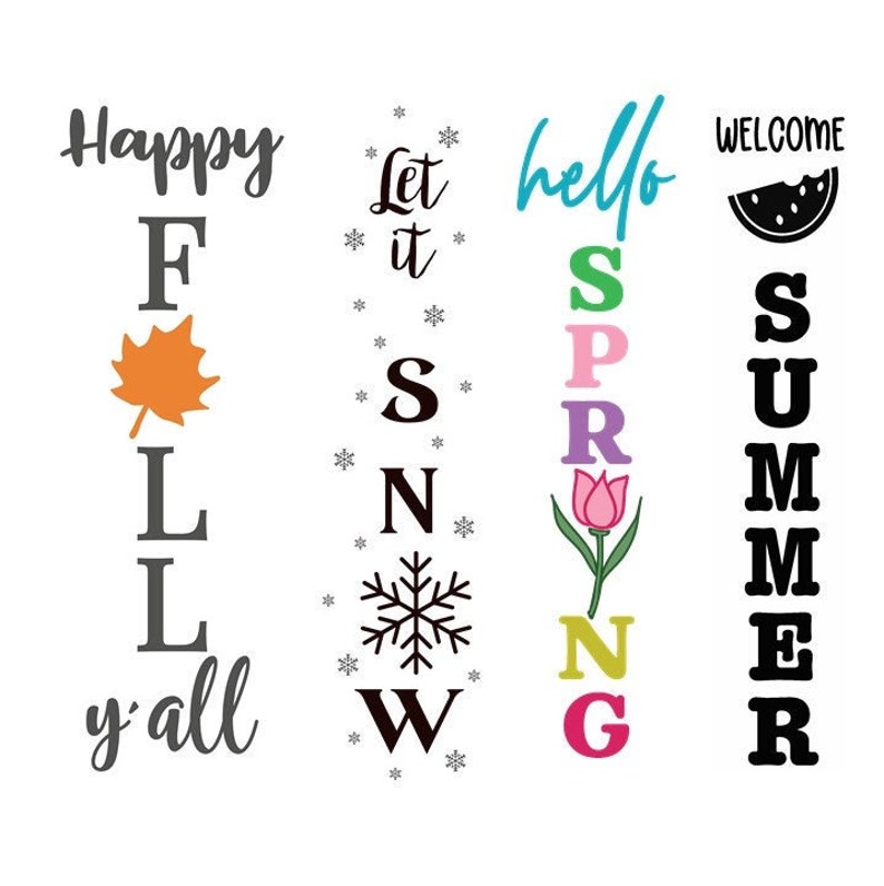 Seasonal Porch Sign SVG Bundle - Etsy