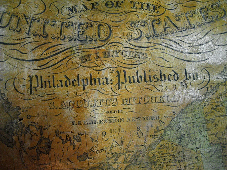 Rare and Large Wall Map "map of United States" From Year 1846 - Etsy Canada