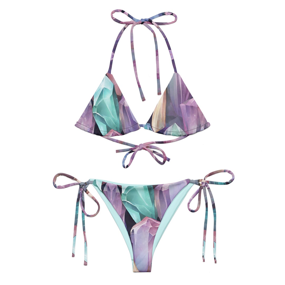 Crystal Goddess Recycled String Bikini Size 2XS-6XL - Etsy