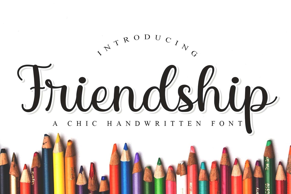 Friendship | Handwritten Font - Etsy