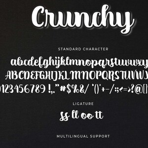 Crunchy Handwritten Font - Etsy
