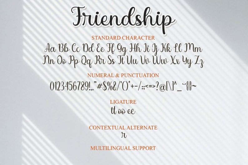 Friendship Handwritten Font - Etsy
