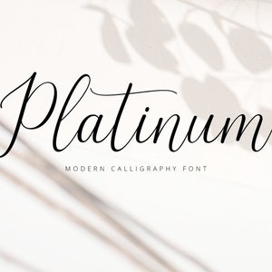 Platinum Delicate Script Font for Weddings - Etsy