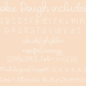 Cookie Dough: A Cute Handwritten Cursive Font - Etsy