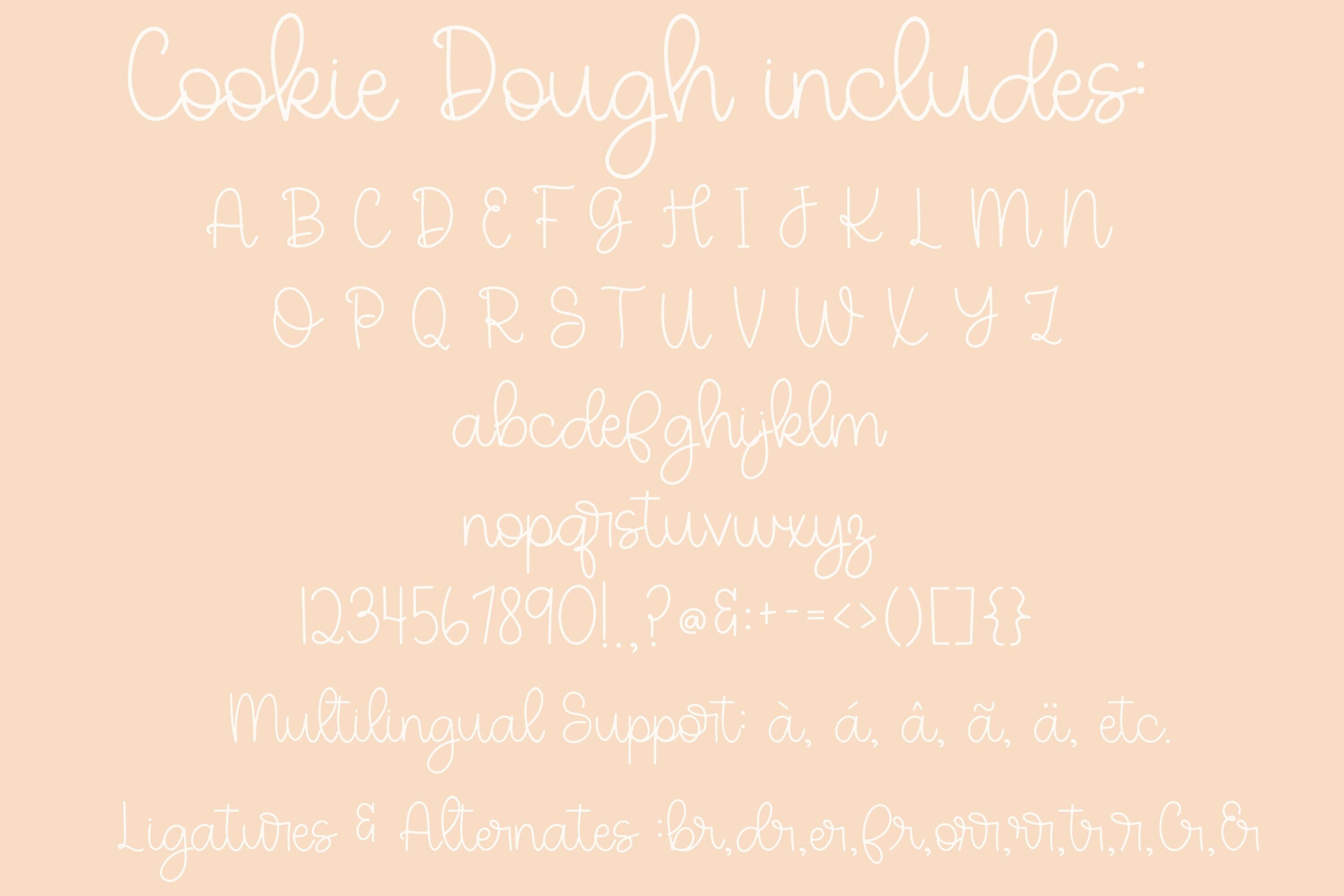 Cookie Dough: A Cute Handwritten Cursive Font - Etsy