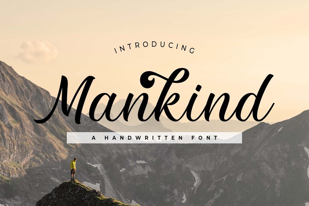 Mankind Handwritten Font - Etsy