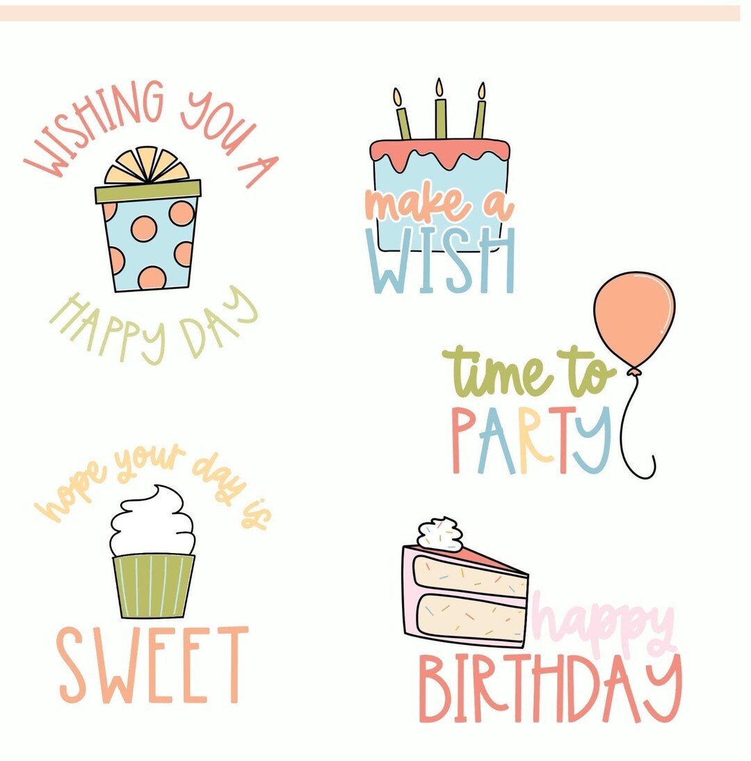 Happy Birthday SVG Bundle - Party Invitations, Cards, Banners & More - Etsy