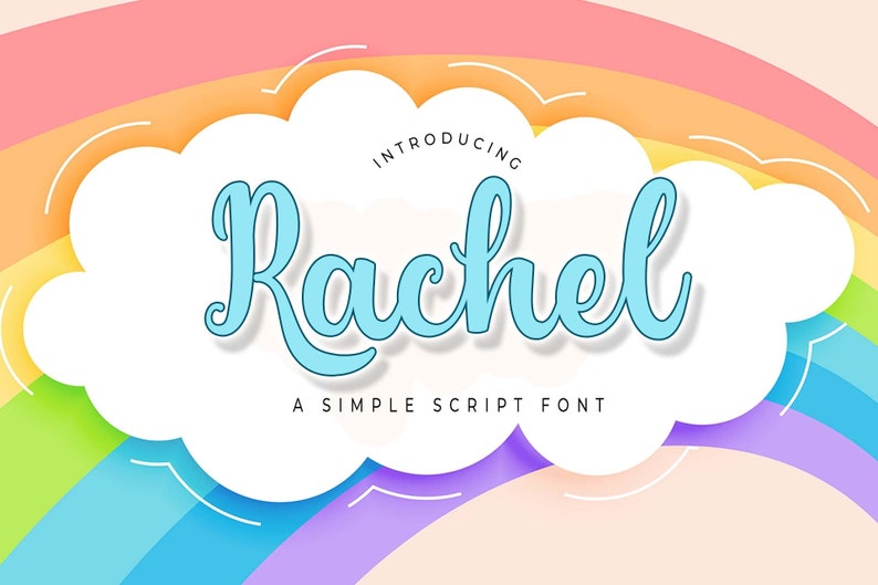 Rachel Bubbly Script Font With Extras - Etsy