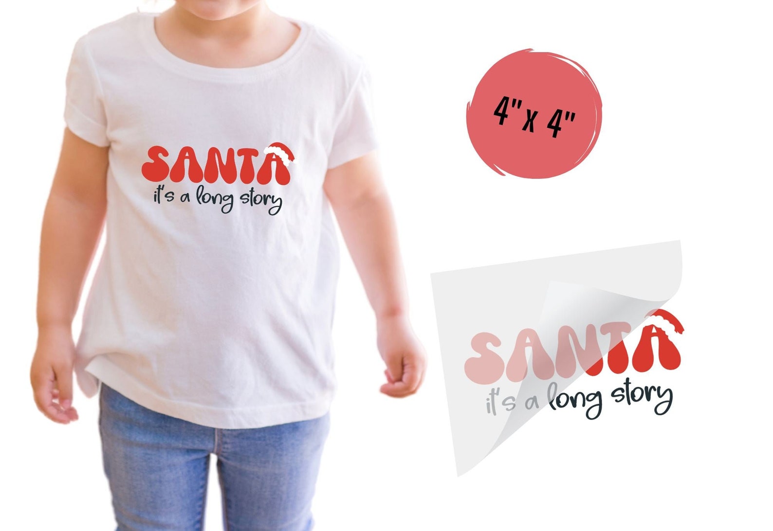 Santa It's A Long Story DTF Transfer - Etsy