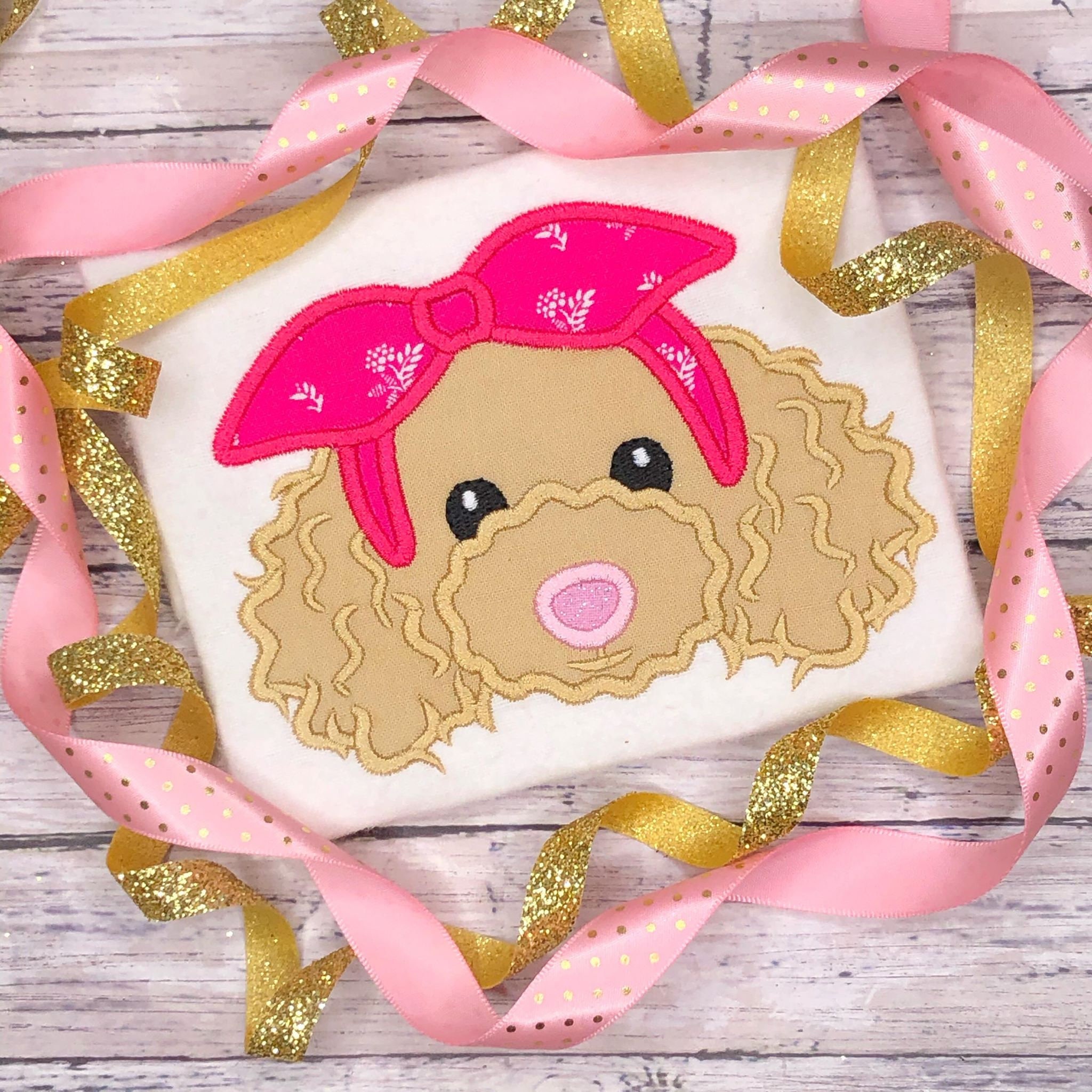 Labradoodle Dog Applique Machine Embroidery Design | so Fontsy - Etsy