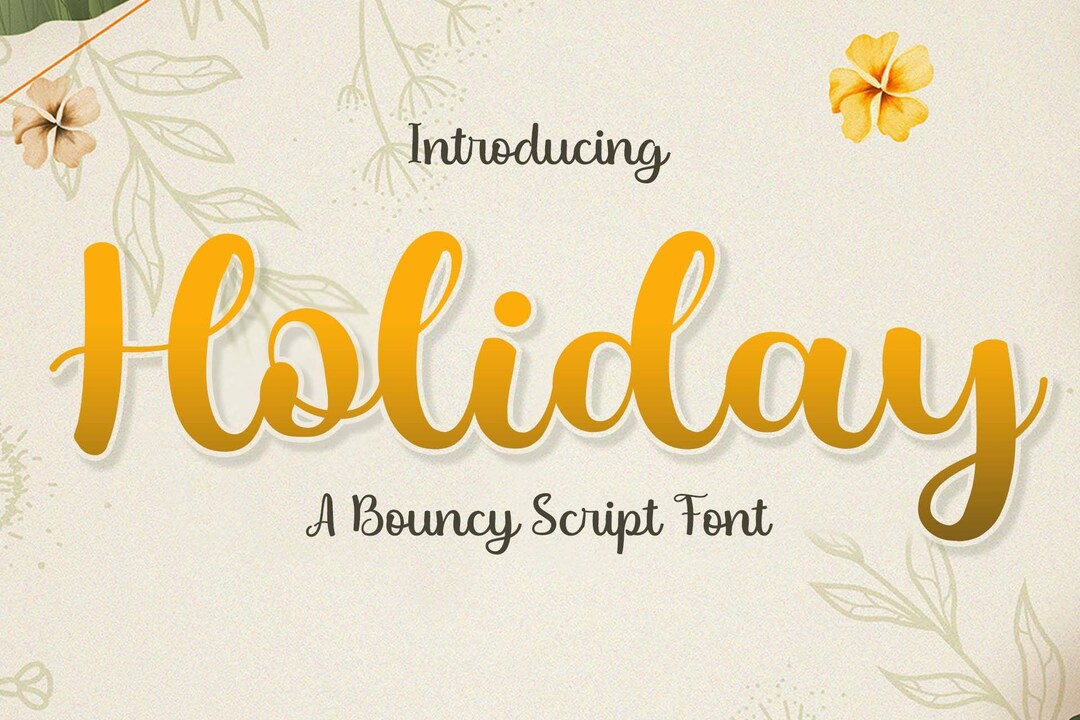 Holiday Font | Handwritten Script Font for Commercial Use - Etsy