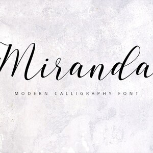 Miranda Script Calligraphy Font - Etsy