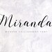 Miranda Script Calligraphy Font - Etsy
