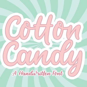 Cotton Candy A Bold Script Font - Etsy