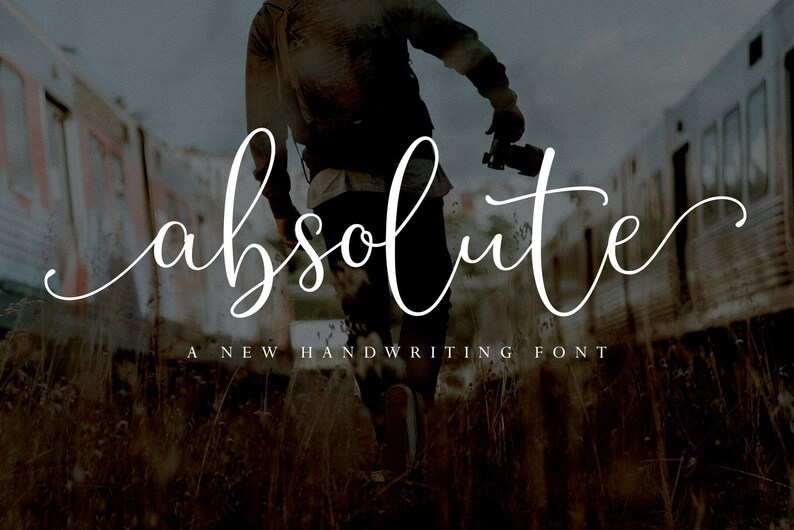 Absolute Script a Thin Handwritten Script Font - Etsy