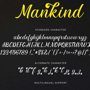 Mankind Handwritten Font - Etsy