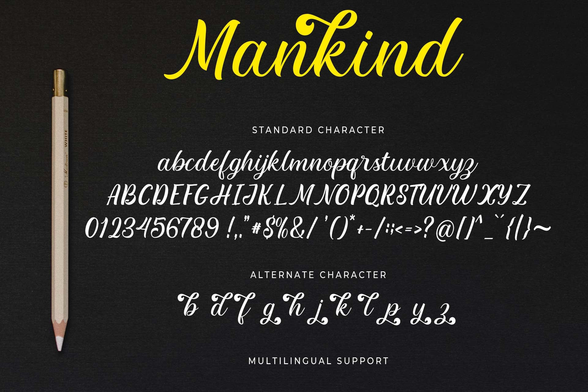 Mankind Handwritten Font - Etsy