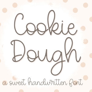 Cookie Dough: A Cute Handwritten Cursive Font - Etsy
