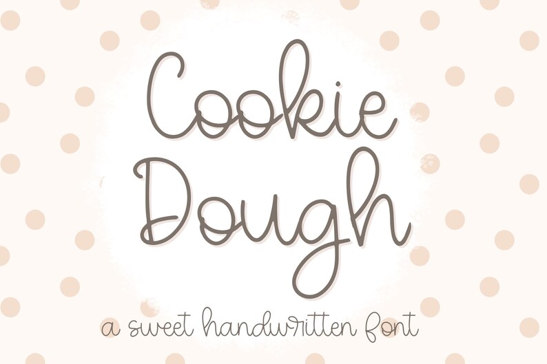 Cookie Dough: A Cute Handwritten Cursive Font - Etsy