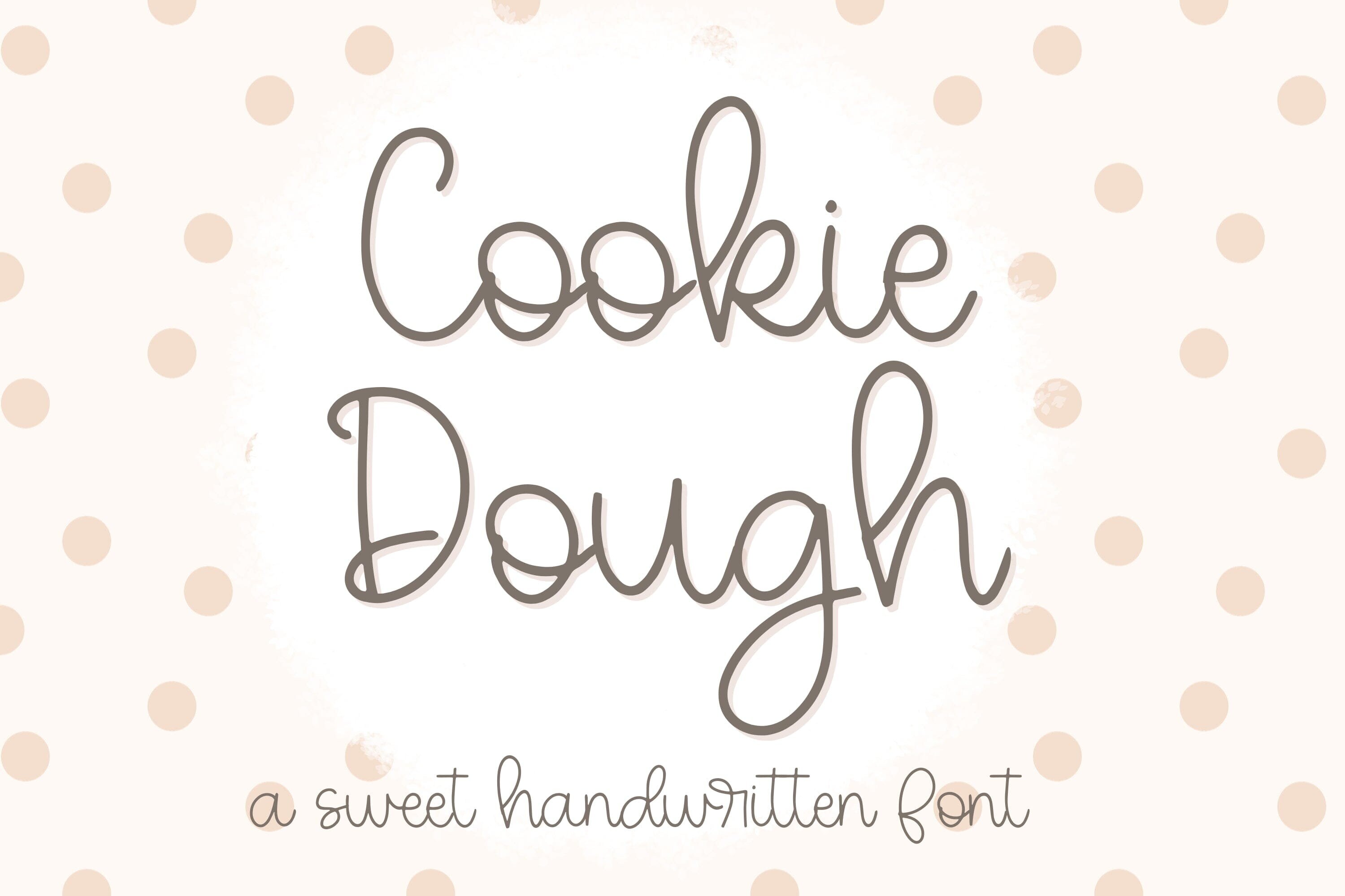 Cookie Dough: A Cute Handwritten Cursive Font - Etsy