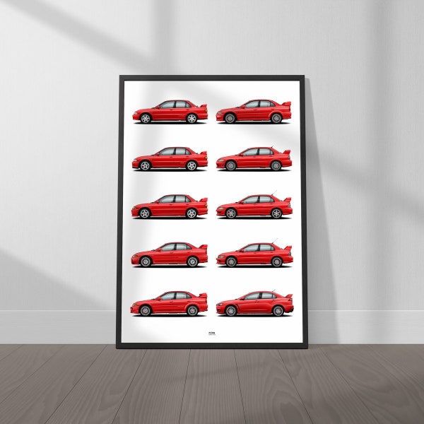 Mitsubishi Lancer Evo Poster - Etsy