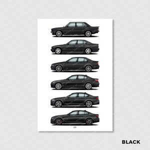 BMW M5 Poster Evolution Generations - Etsy UK