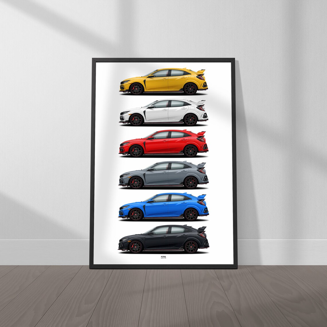 Honda Civic Type R FK8 Colors Poster - Etsy