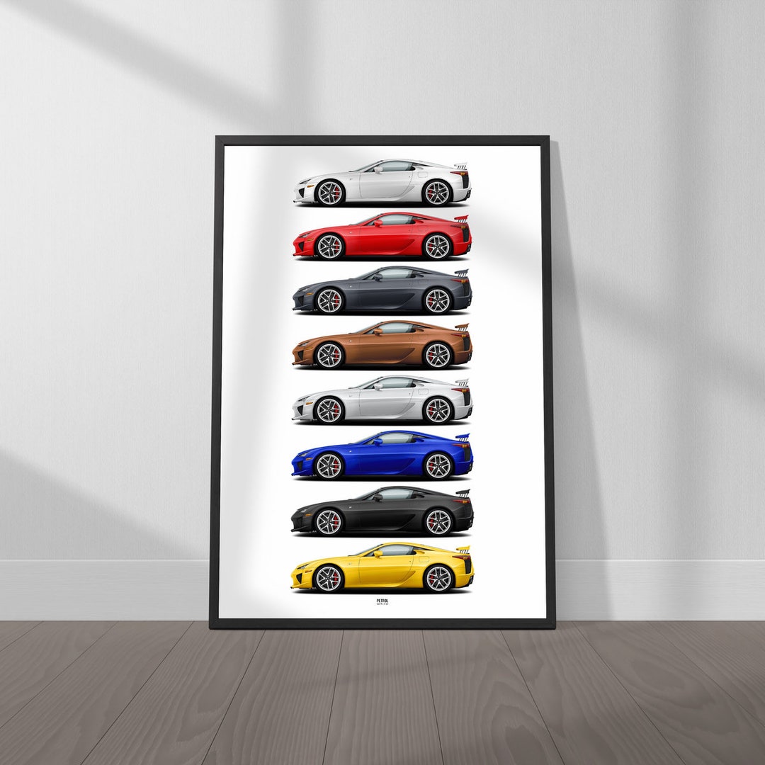 Lexus LFA Colors Poster - Etsy