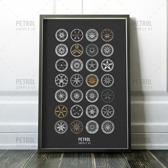 Modern Classic Wheels Poster Timeless Japanese and European | Etsy