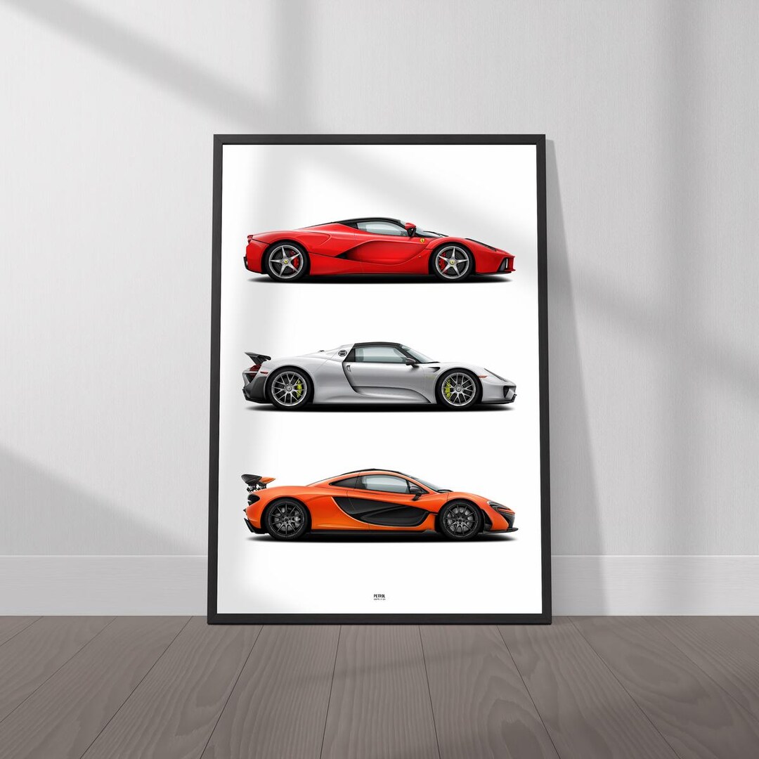 Hypercar Holy Trinity Poster- Wall Art for Car Enthusiasts - Etsy