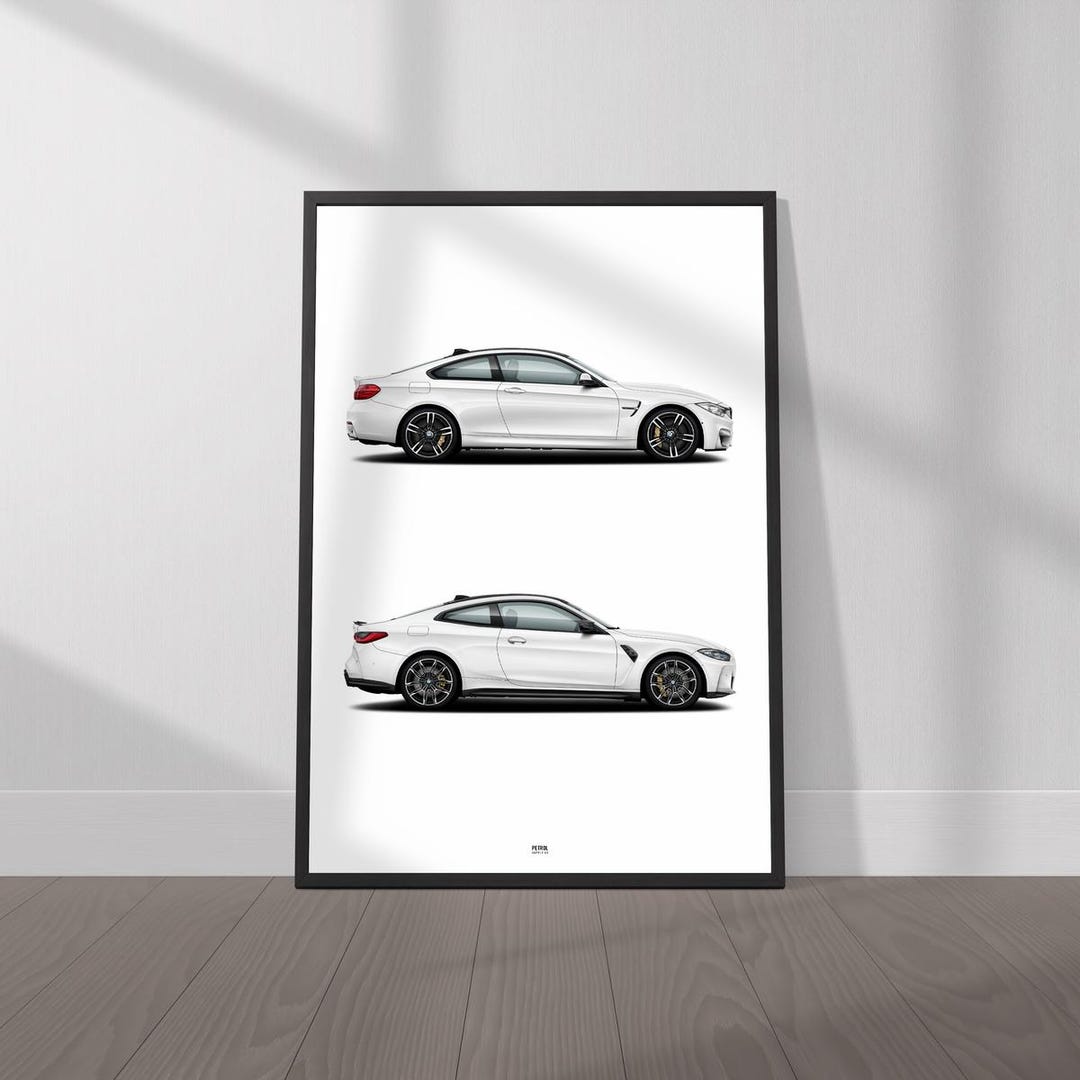 BMW M4 Evolution Generations Poster - Etsy