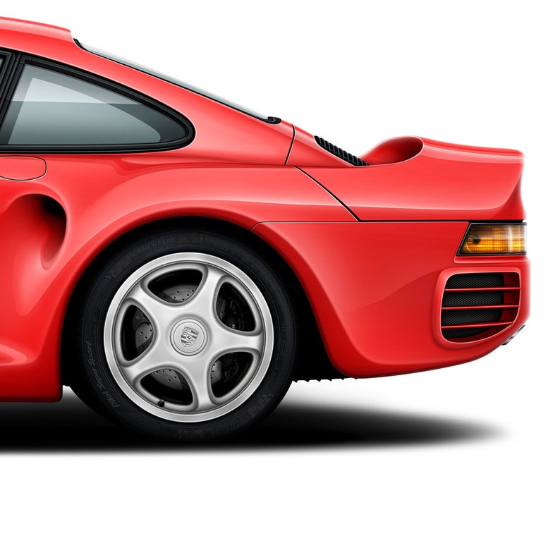 Porsche 959 Colors Poster - Etsy