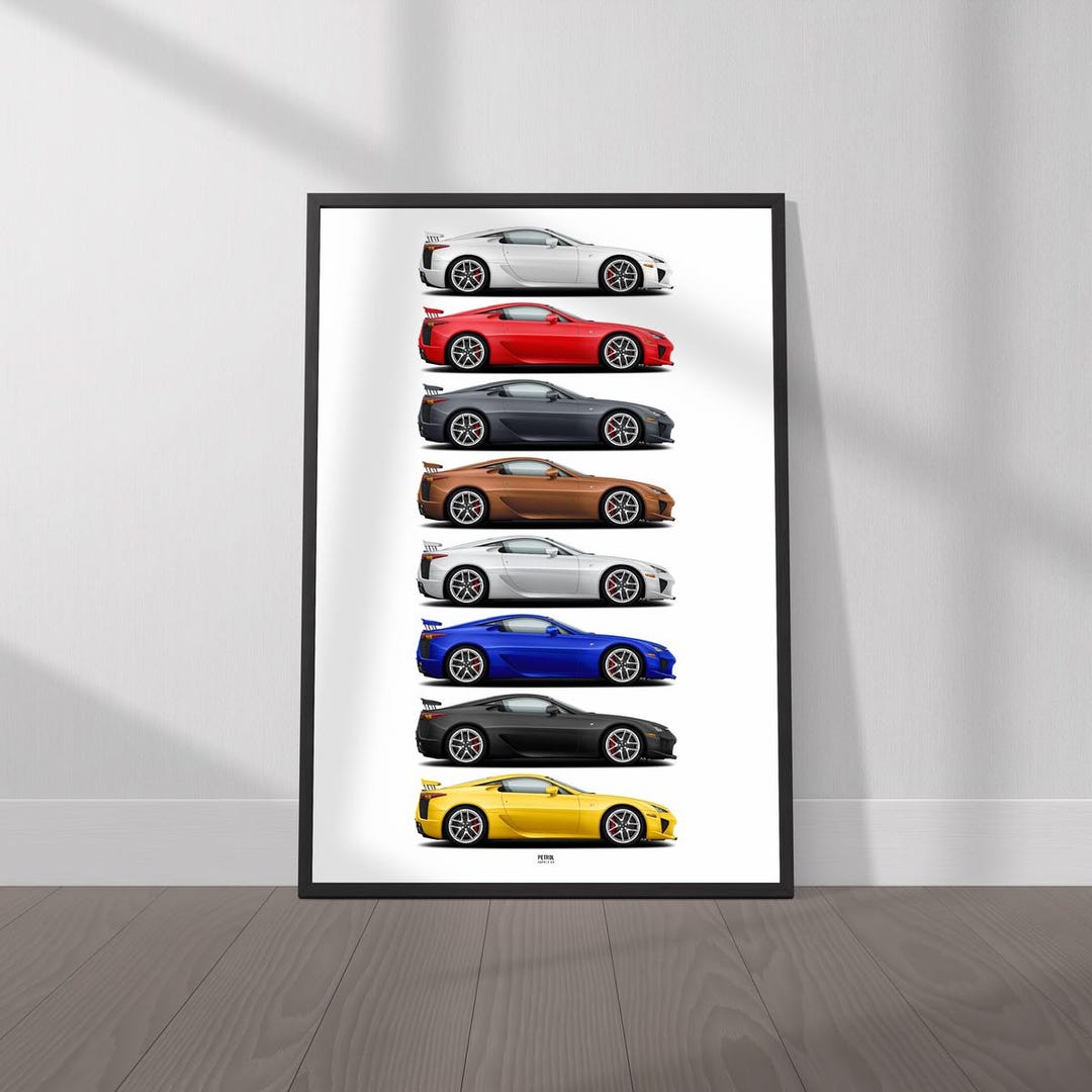 Lexus LFA Colors Poster- Wall Art for Car Enthusiasts - Etsy