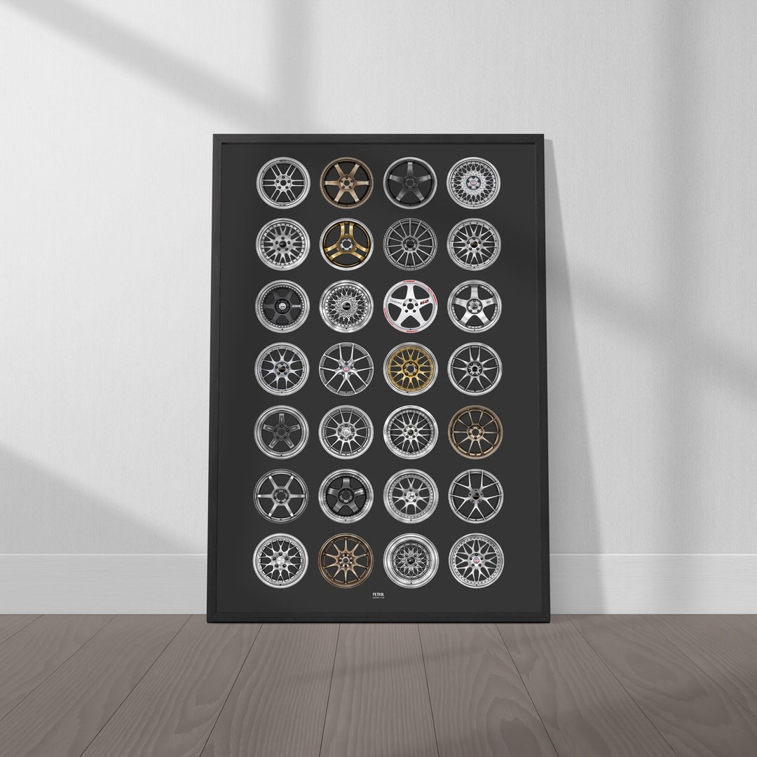 Modern Classic Wheels Poster - Timeless Japanese and European Wheels ...