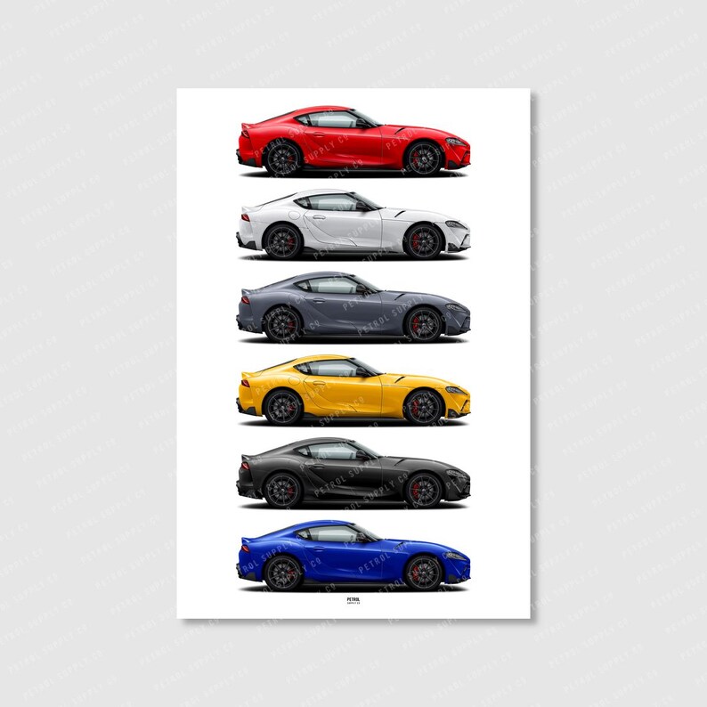 Toyota Supra (A90/A91) Colors Poster - Etsy