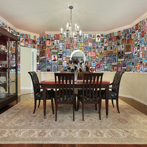 Postage Stamps Peel and Stick Wall Decal, Vintage Postcards Collage ...