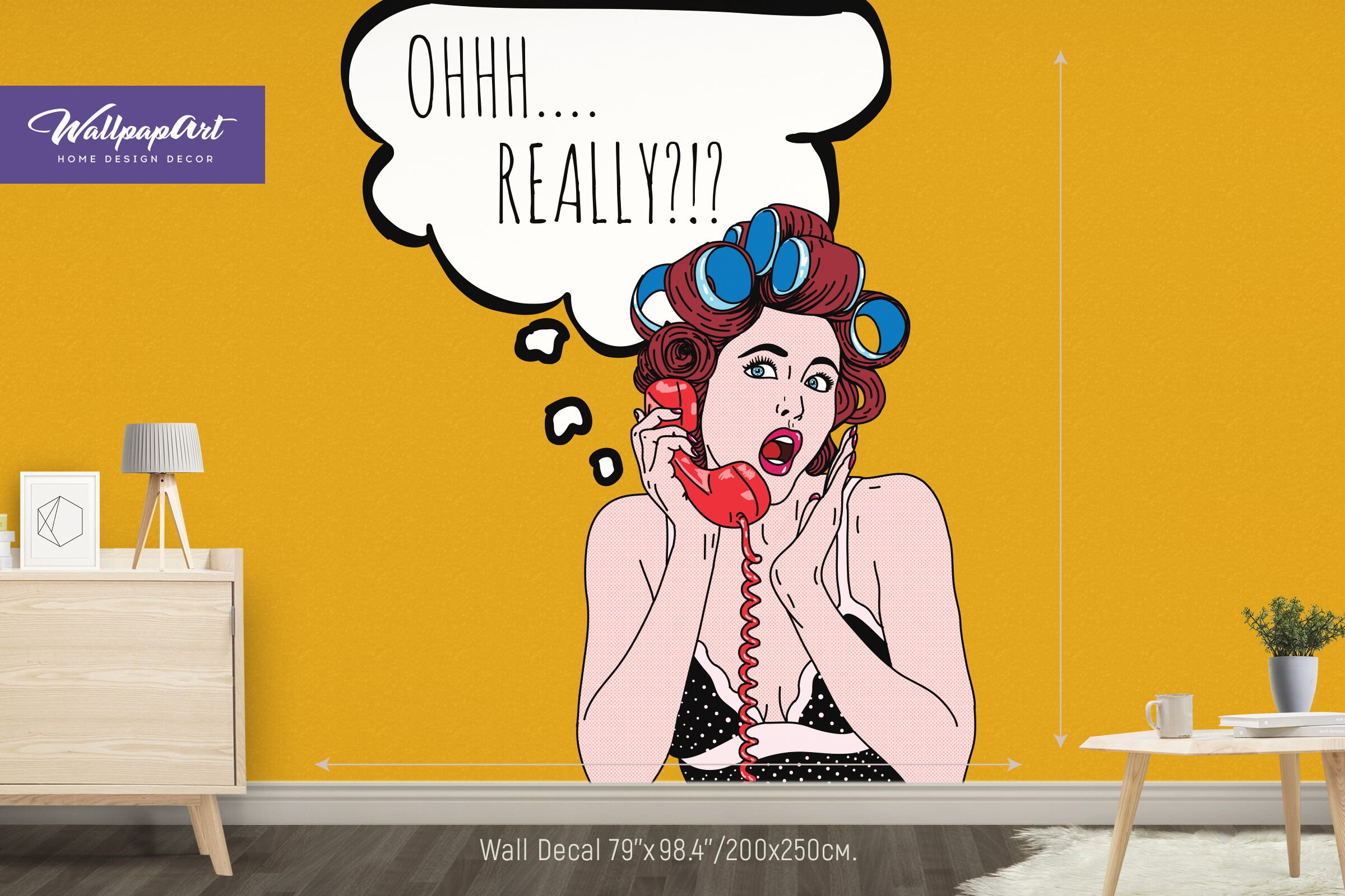 Pop Art Wall Decor Self Adhesive Wall Decal Personalized | Etsy