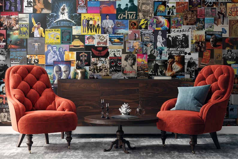 Rock Star Poster Wall Mural: Music Icons Collage, Peel & Stick or ...