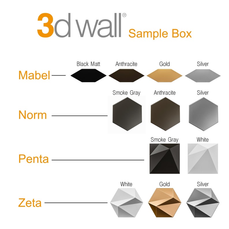 3D Wall Panels Sample Box 3D Wall Decor Sample Box 3D - Etsy