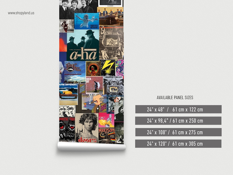 Rock Star Poster Wall Mural: Music Icons Collage, Peel & Stick or ...