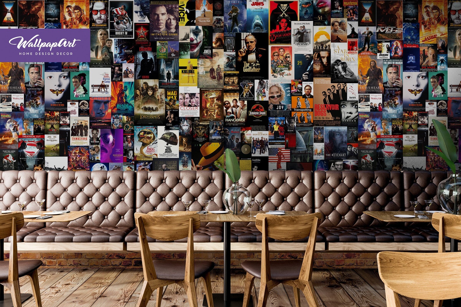 Movie Posters Wallpaper - Famous Films Photo Collage - Peel & Stick or ...