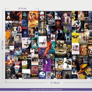 Movie Posters Removable Wallpaper Removable Wall Mural Peel | Etsy Canada