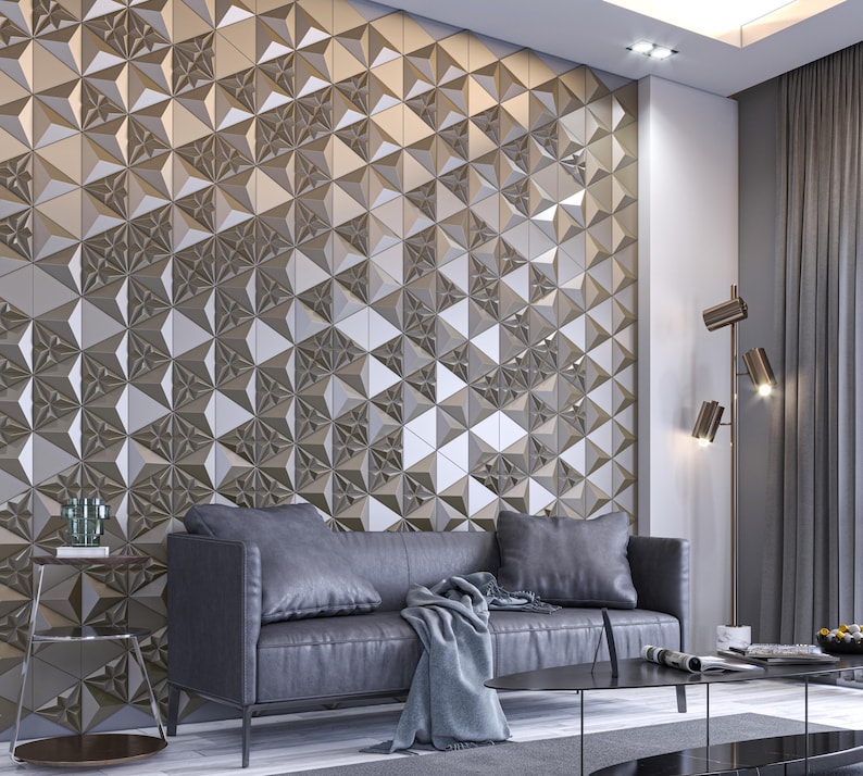 3D Wall Panels Nava: Modern Textured Instatile DIY Decor DMR006 - Etsy