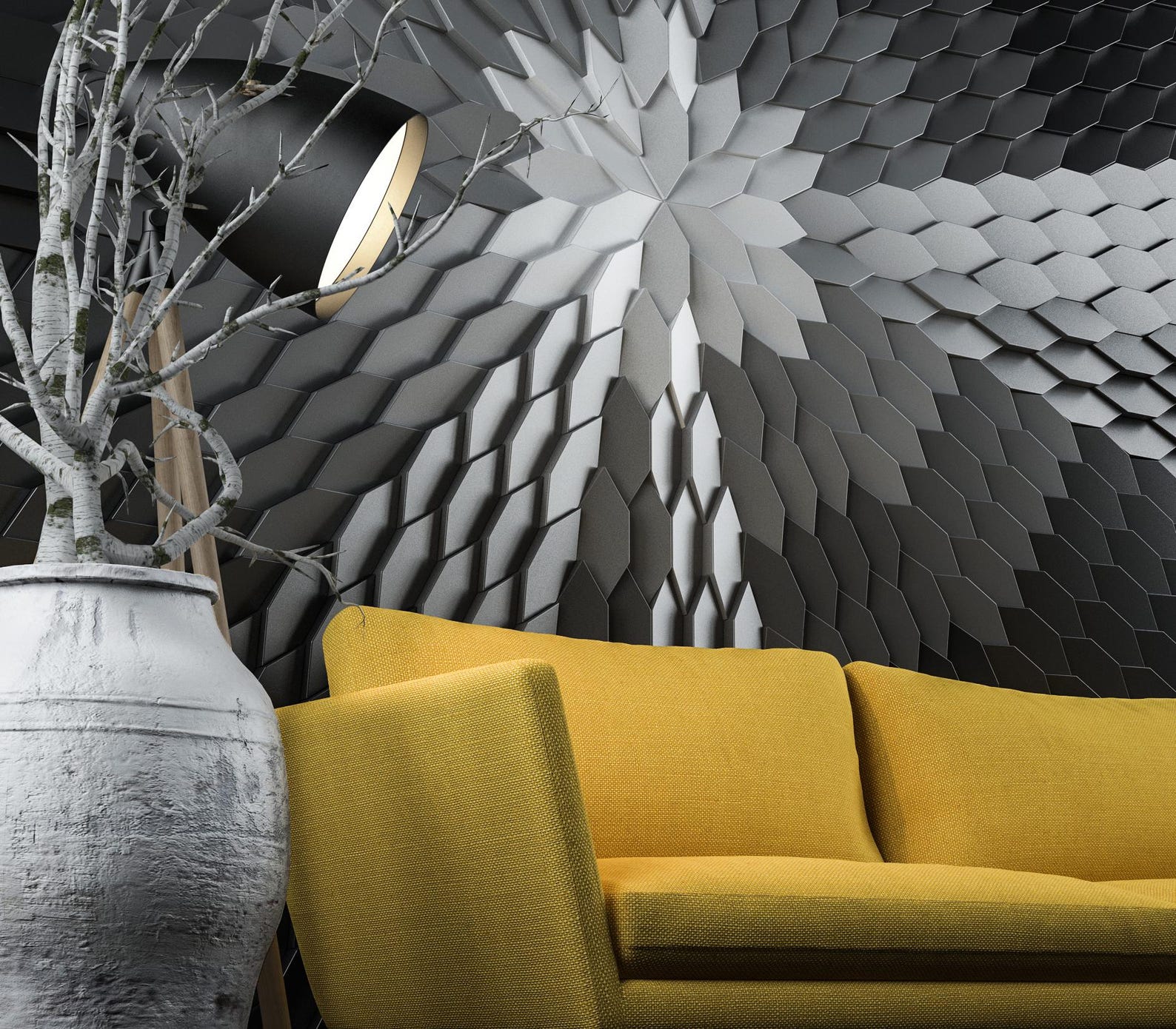MABEL Polygon 3D Wall Panels: DIY Decorative Tiles DMR004 - Etsy