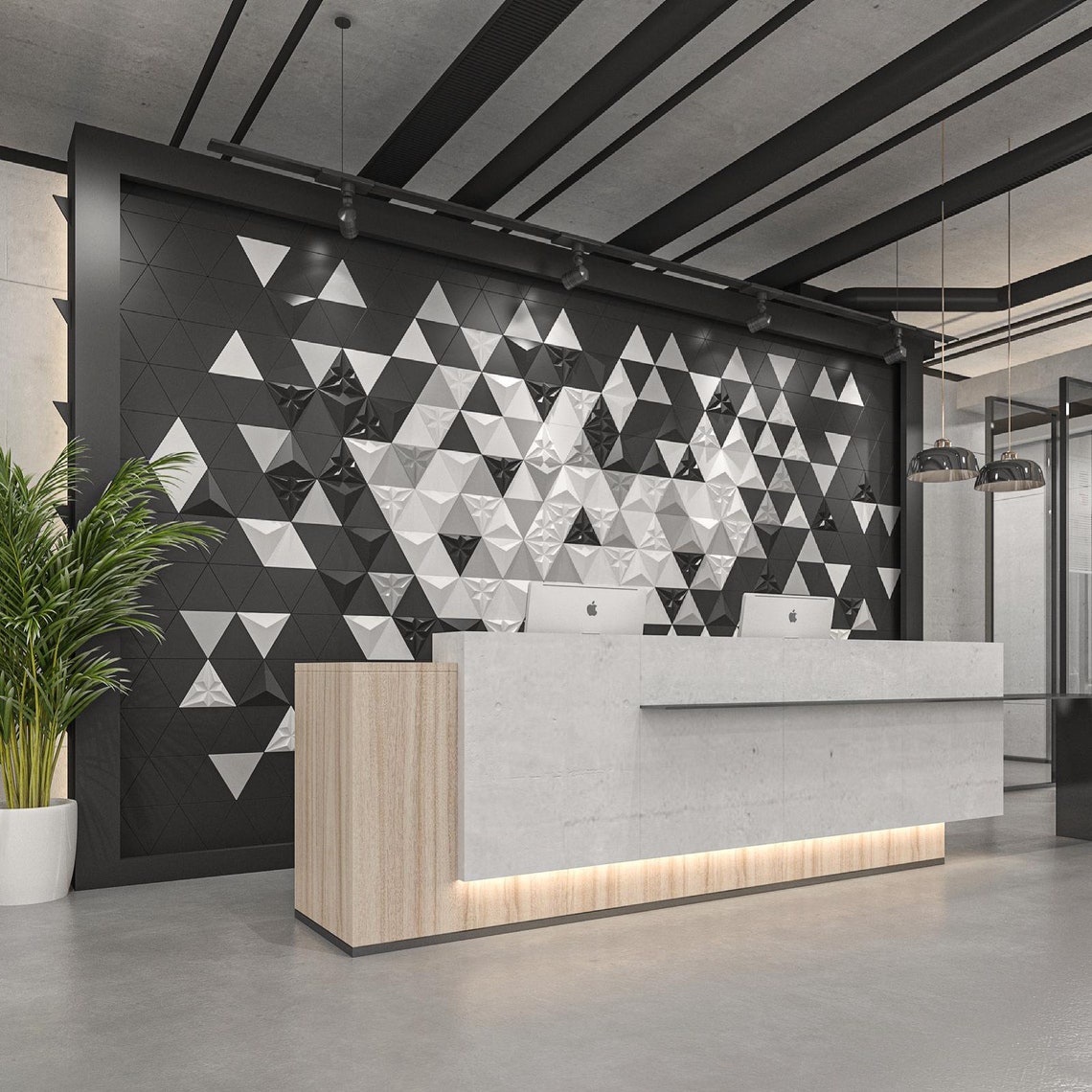 3D Wall Panels Nava: Modern Textured Instatile DIY Decor DMR006 - Etsy