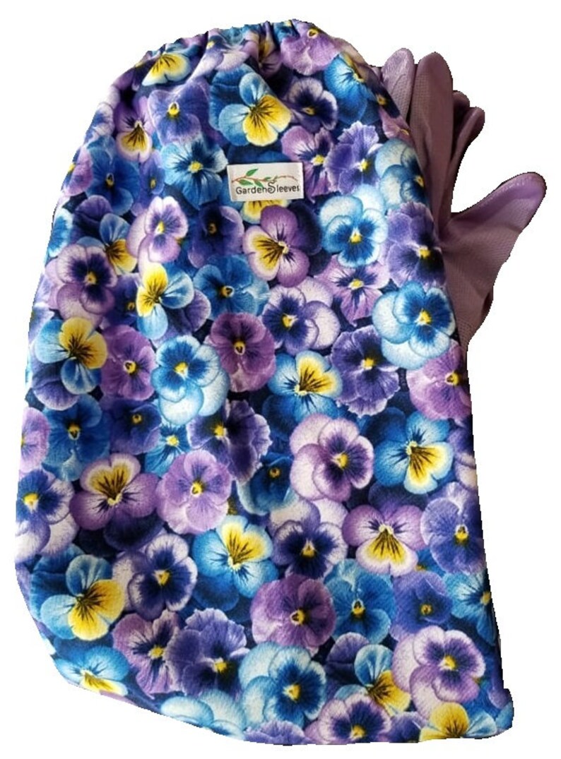 Purple Pansies Garden Sleeves by NOMPI Long Sleeved Gardening - Etsy