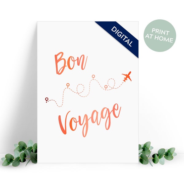 Bon Voyage Card - Etsy